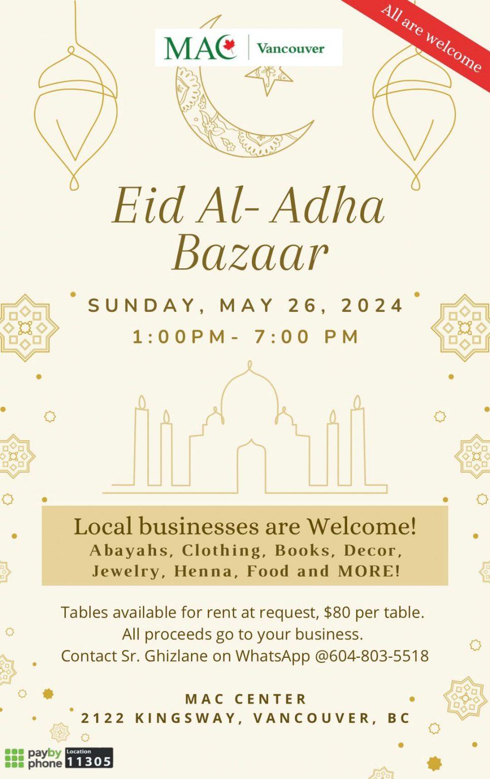 Eid Bazaar 2024 – Vancouver Chapter